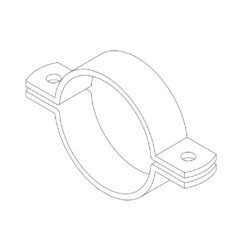 HDG Two Piece Pipe Clamp - Medium Duty - Simplefix